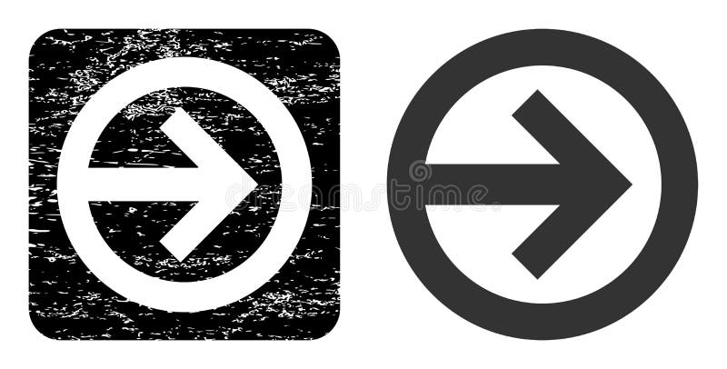 Rubber Direction Right Subtracted Stamp Stock Vector - Illustration of ...