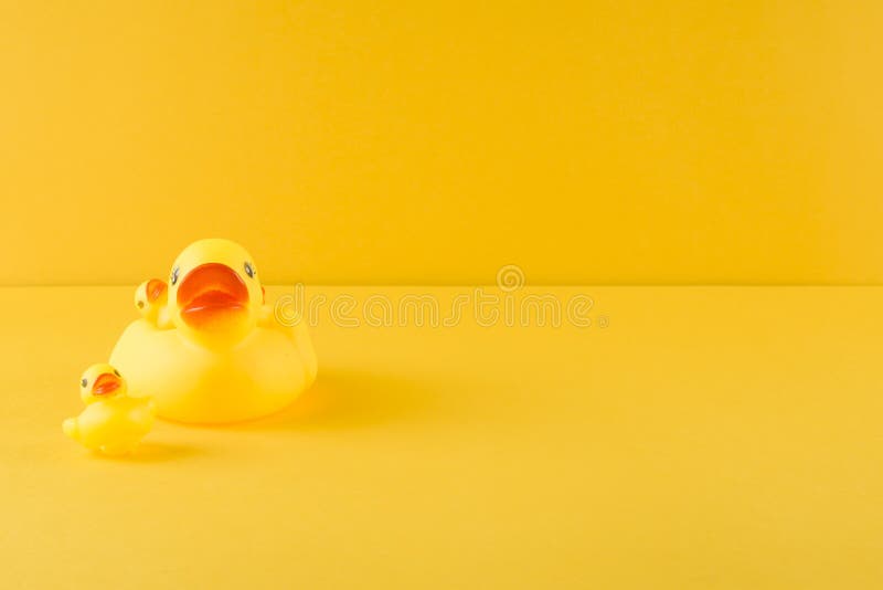 Rubber Duck Ducklings Yellow Backdrop. High Quality Photo Stock Photo ...