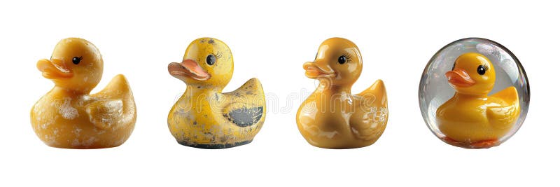Rubber Duck Evolution: from Worn To Pristine in Bubble. Transformation ...