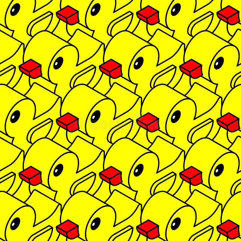 Rubber Duck Isometric Pattern Seamless. Background of Kids Fabric Stock ...