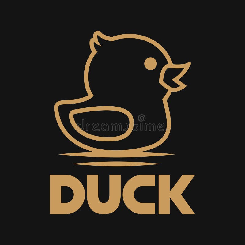 Rubber Duck Logo Flat Design Logo Illustration. Vector Logo Template ...