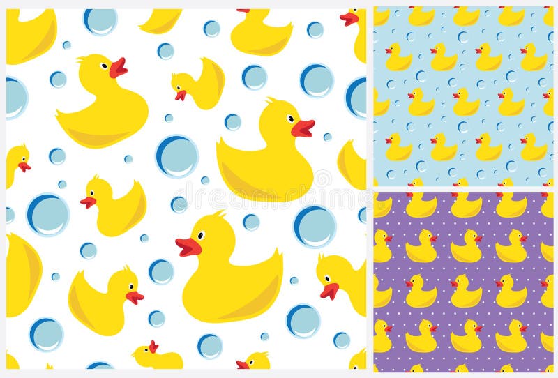 Rubber duck pattern stock vector. Illustration of vector - 76011070
