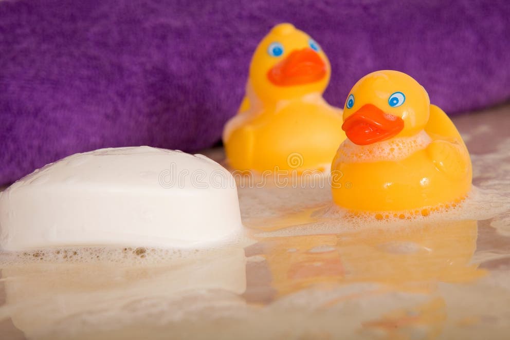 Rubber Ducks in a Tub stock photo. Image of soapy, bathe - 3294510