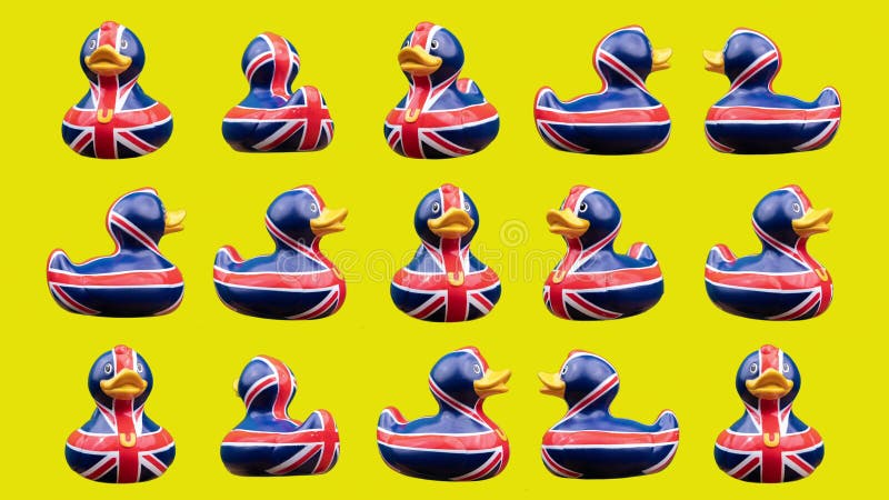 Rubber Ducks with Union Jack Flags Stock Footage - Video of identity ...