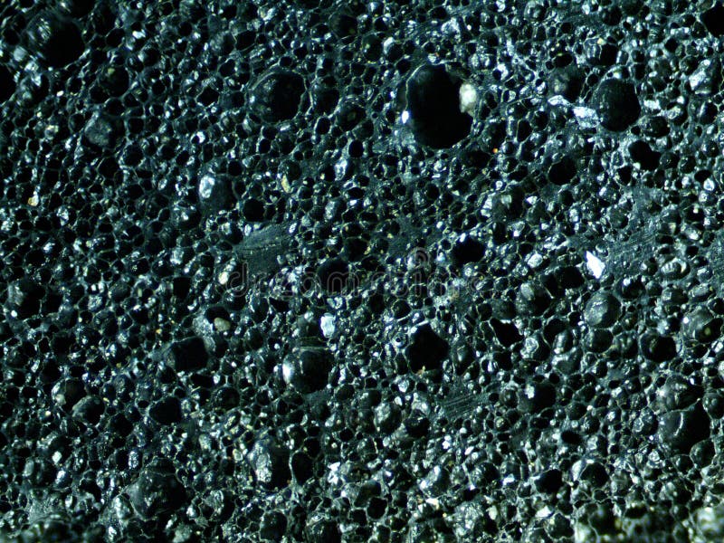 Rubber Under Digital Microscope Magnification. Stock Image - Image of ...