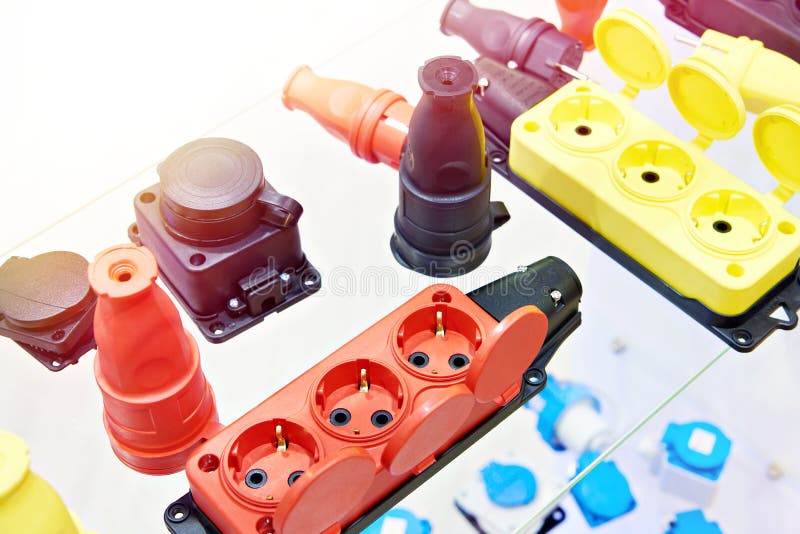 Rubber Electrical Connectors and Socket Outlets Stock Photo - Image of ...