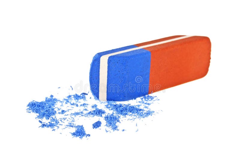 Erasers for Rubber Pencil and Ink Isolated on White Background, Top ...