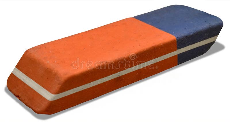 Rubber Eraser Isolated on White Office Stock Photo - Image of paper ...