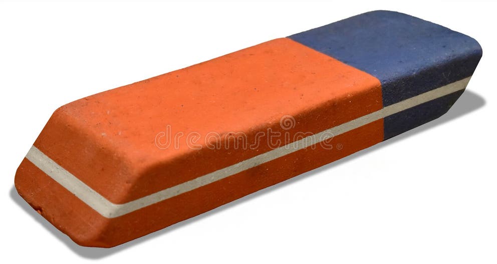 Rubber Eraser Isolated on White Office Stock Photo - Image of paper ...