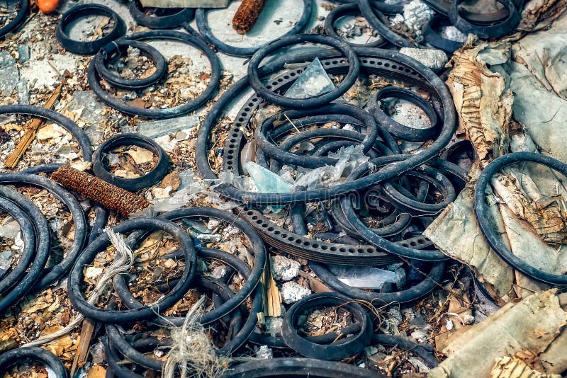 Rubber garbage stock photo. Image of consumerism, outside - 100065284