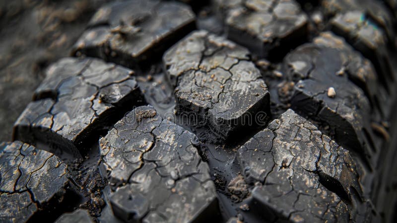 A Rubber Grip with a Weathered Appearance Displaying Deep Creases and ...