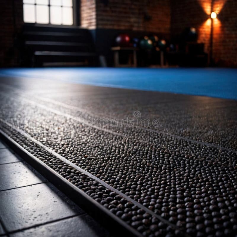 Rubber Gym Mat Flooring for Support during Indoor Exercise and Workout ...