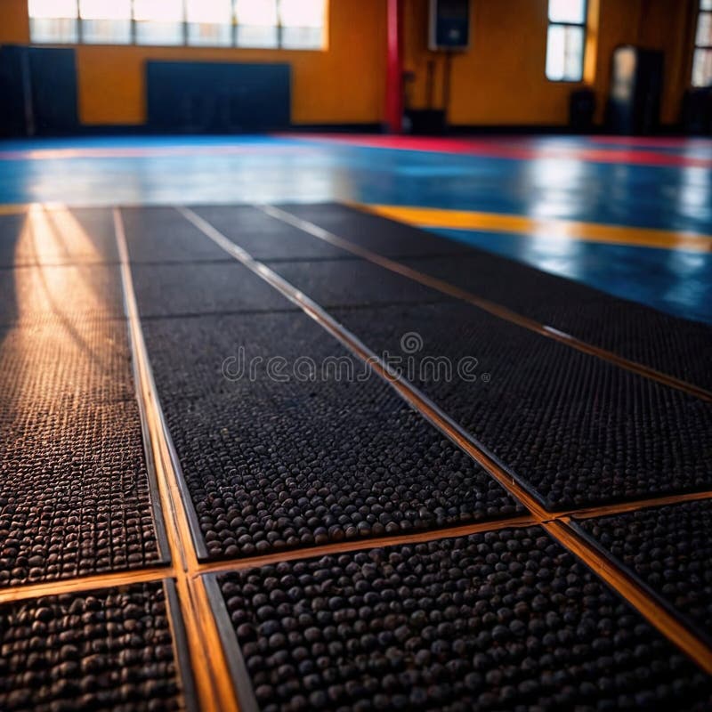 Rubber Gym Mat Flooring for Support during Indoor Exercise and Workout ...