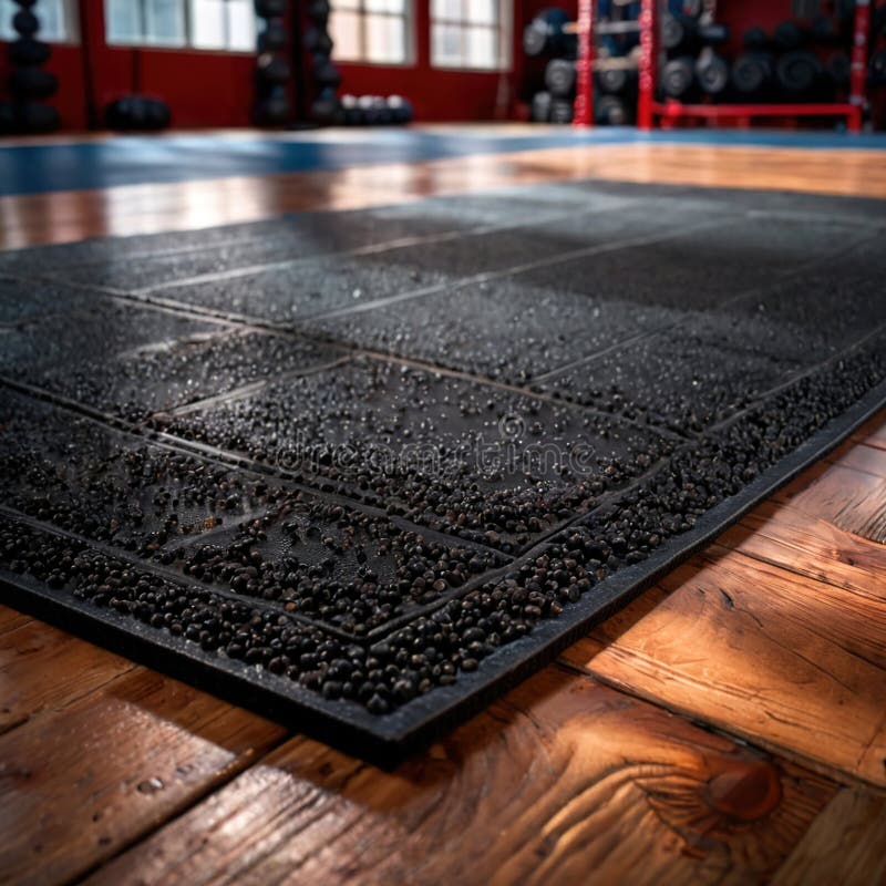 Rubber Gym Mat Flooring for Support during Indoor Exercise and Workout ...