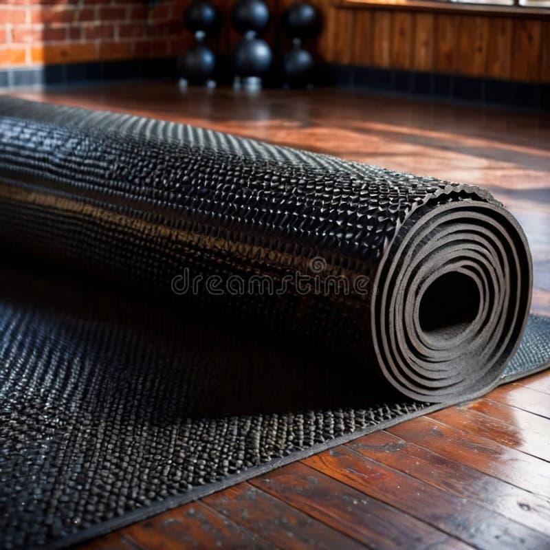 Rubber Gym Mat Flooring for Support during Indoor Exercise and Workout ...