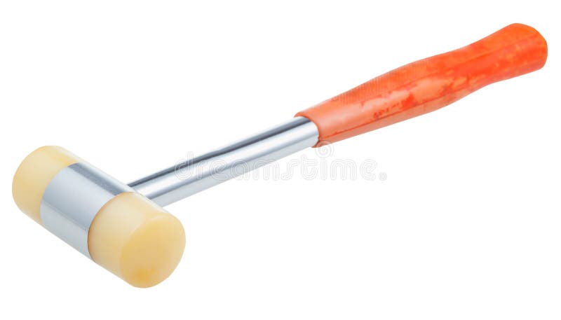 Rubber Hammer Isolated on White Stock Image - Image of mallet, isolated ...