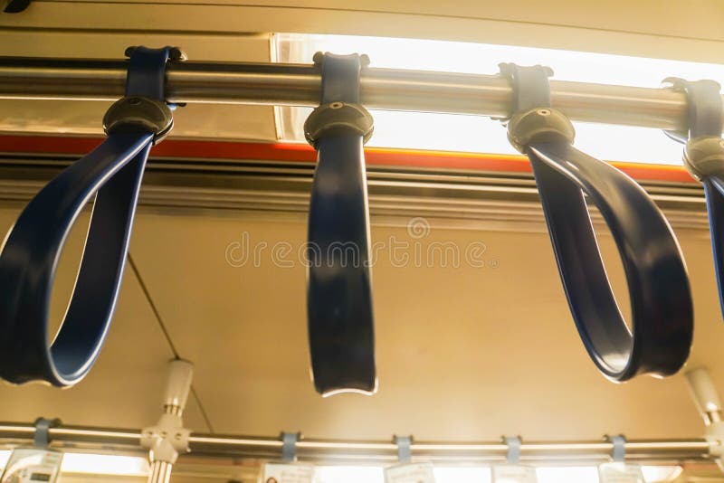 Rubber Hand Rail at Metro Train Station Stock Photo - Image of carriage ...
