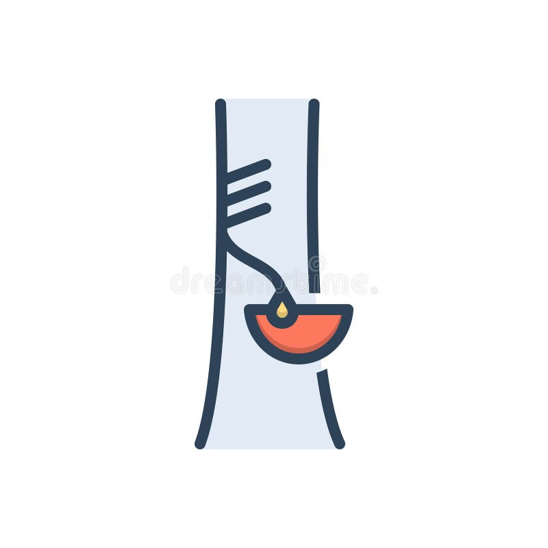 Color Illustration Icon for Rubber, Rubber Tree Ad Nature Stock ...