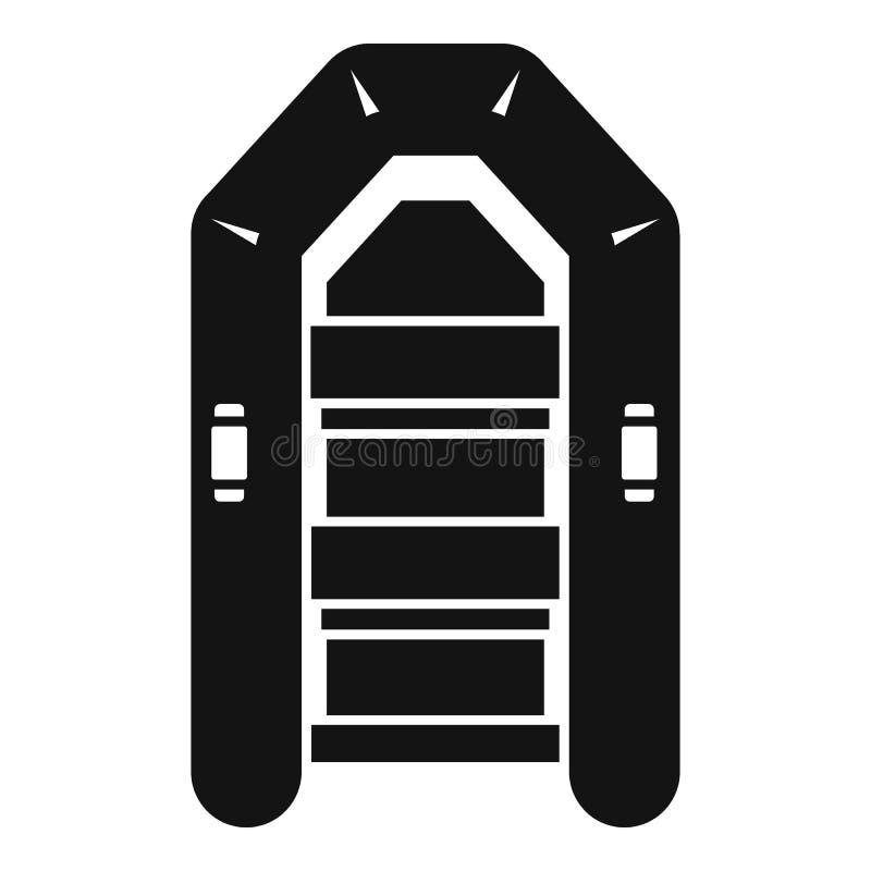 Rubber Inflatable Boat Icon, Simple Style Stock Vector - Illustration ...