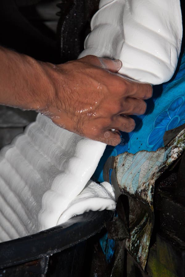 Rubber Latex Process for Producing Rubber Sheet Stock Photo - Image of ...