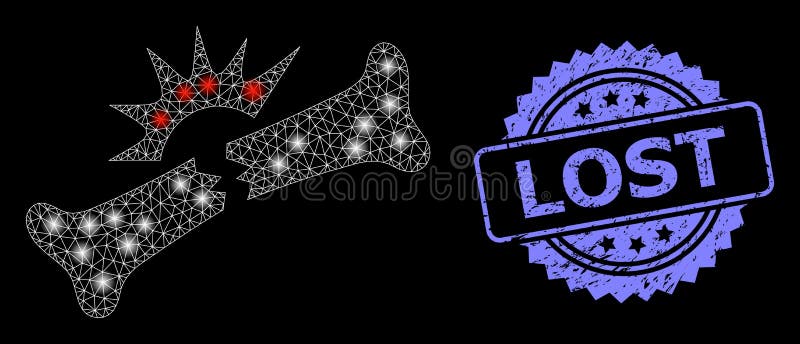 Rubber Lost Stamp and Bright Web Mesh Bone Fracture with Lightspots ...