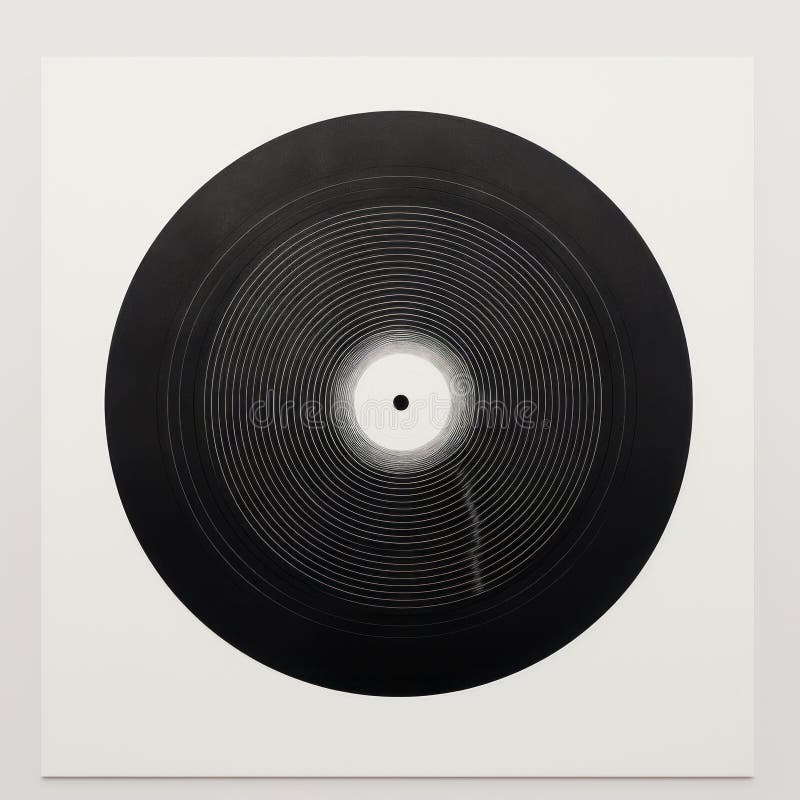 Minimalist Rubber Record Art with Kinetic Lines and Curves Stock ...