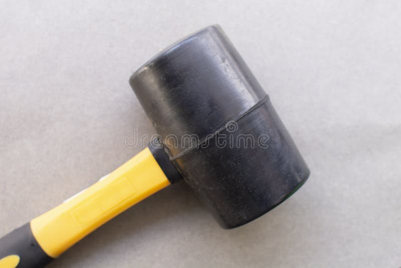 Rubber Mallet with Fiberglass Handle. Construction Tools Mainenance ...