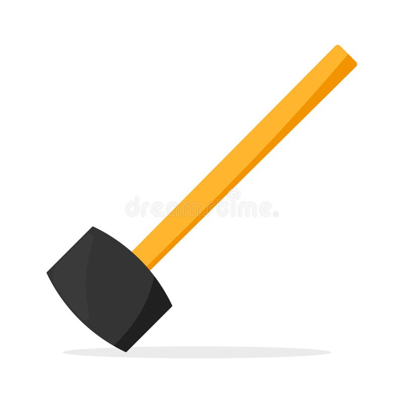 Rubber Mallet Vector Illustration Stock Vector - Illustration of heavy ...