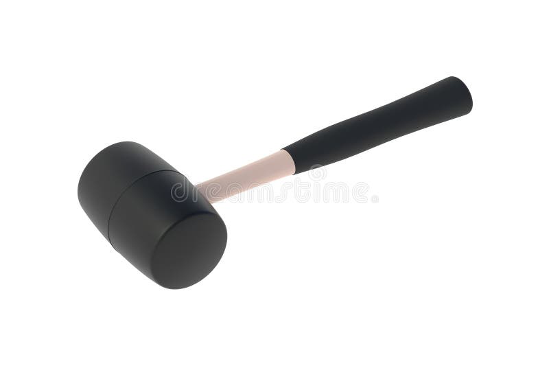 Rubber Mallet Isolated on White Background Stock Illustration ...