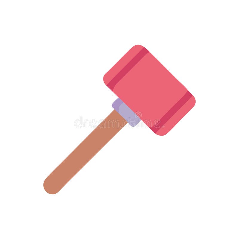Rubber Mallet Symbol for Safe Handling Stock Illustration ...
