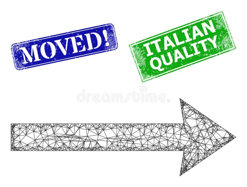 Rubber Moved! Stamp Imitations and Triangle Mesh Send Right Icon Stock ...