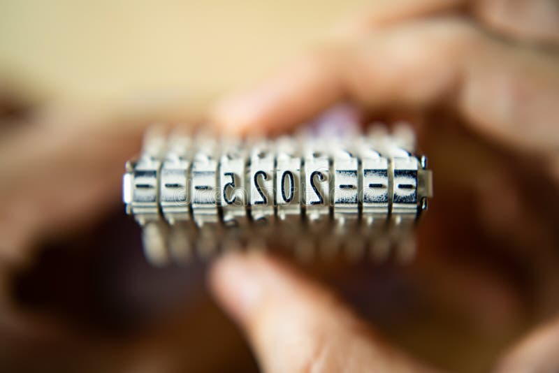 Adjustable Numberer, Date, Serial Number Stamp, Isolated Closeup Stock ...