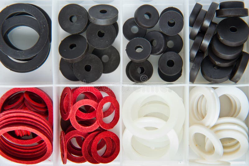 Rubber O-rings for Water Supply Stock Photo - Image of industrial ...