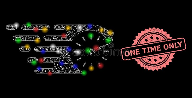 Rubber One Time only Stamp Seal and Mesh Time with Lightspots Stock ...