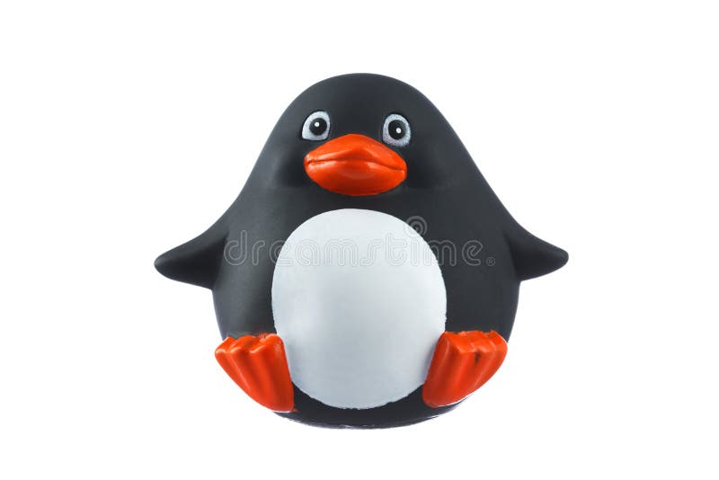 Rubber Penguin Isolated on White Stock Image - Image of antarctica ...
