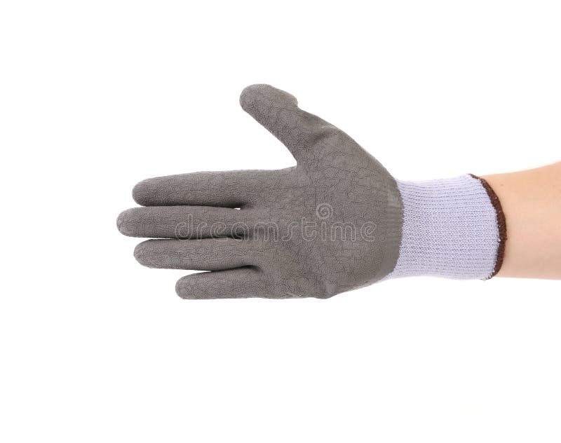 Gray Rubber Protective Gloves Stock Photo - Image of material ...