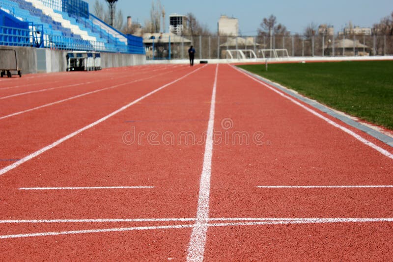 Rubber Racetrack at Stadium Stock Image - Image of game, framework ...