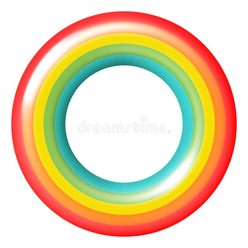 Rainbow Ring Scales Seamless Pattern Stock Illustration - Illustration ...
