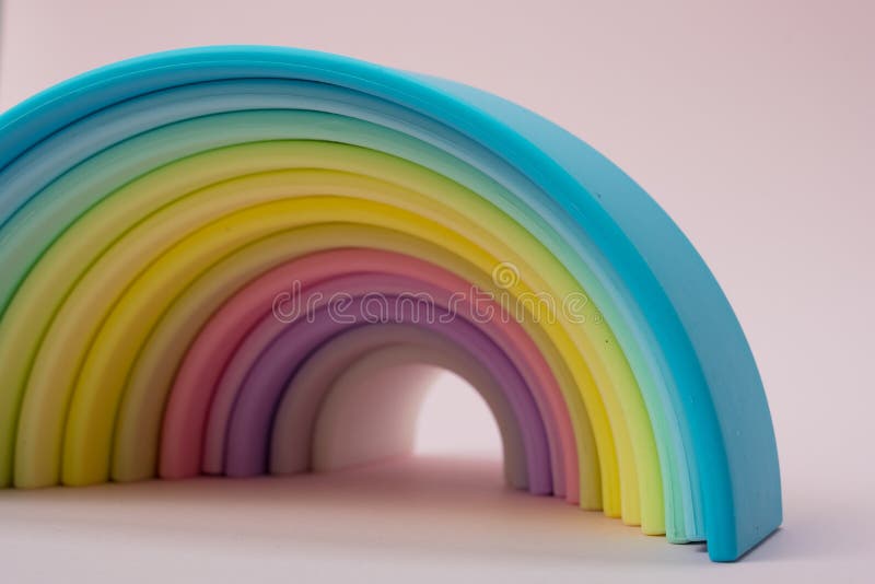 Rubber rainbow toy stock image. Image of puzzle, toddler - 212285873