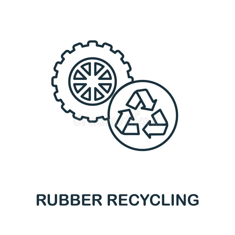 Rubber Recycling Icon. Simple Illustration from Recycling Collection ...