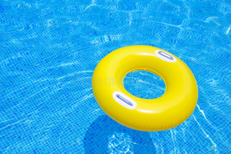 Rubber Ring in the Swimming Pool Stock Image - Image of inflatable ...