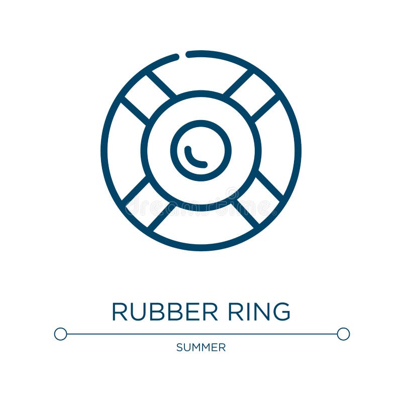 Rubber Ring Icon. Linear Vector Illustration from Summer Collection ...