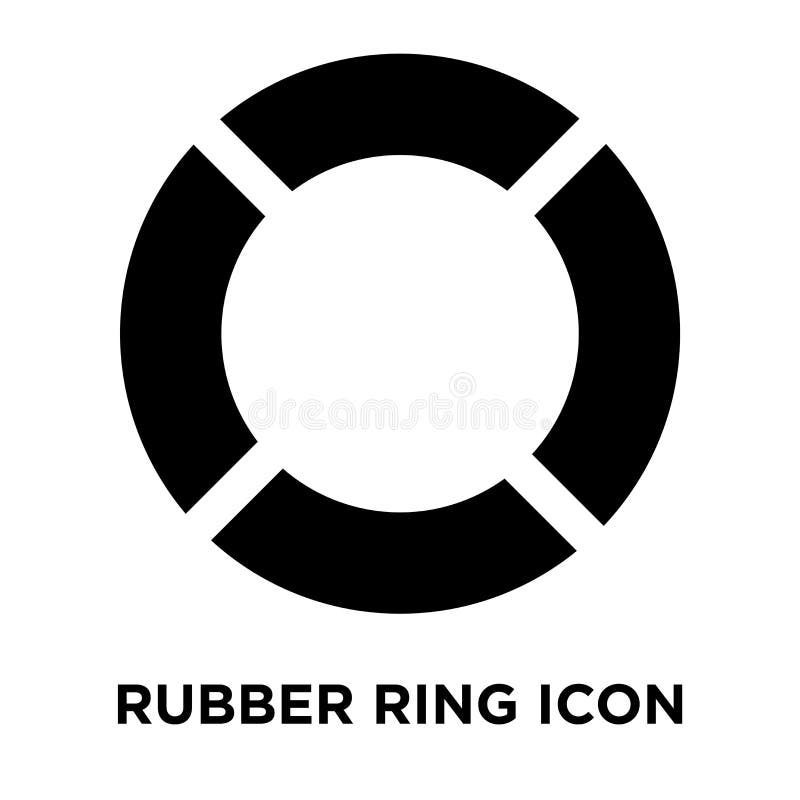 Rubber Ring Icon Vector Isolated on White Background, Logo Concept of ...