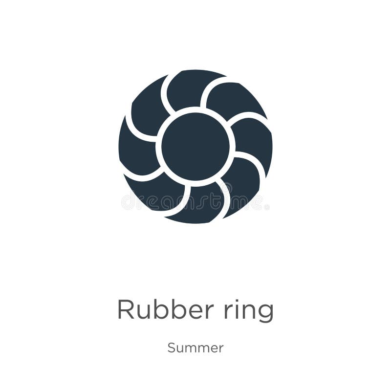 Rubber Ring Icon Vector. Trendy Flat Rubber Ring Icon from Summer ...