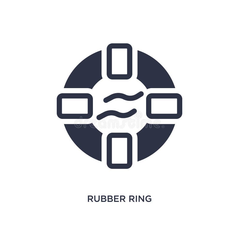 Rubber Ring Icon on White Background. Simple Element Illustration from ...