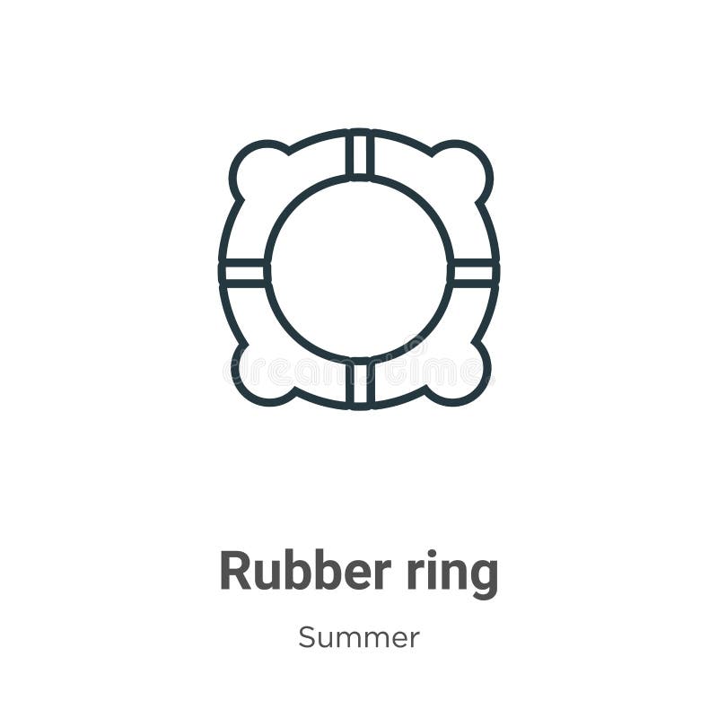 Rubber Ring Outline Vector Icon. Thin Line Black Rubber Ring Icon, Flat ...