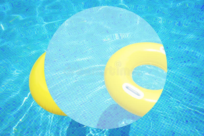 Rubber ring in pool stock image. Image of buoy, float - 114006761