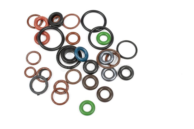 Rubber Rings Several Types of Different Colors Stock Image - Image of ...