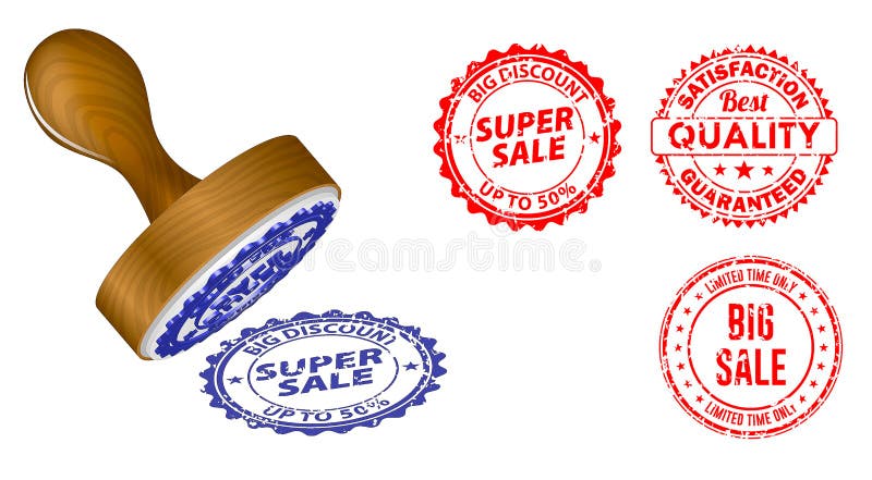 Rubber Stamp Mark or Business Rubber Stamp Vintage Style Isolated. 3d ...