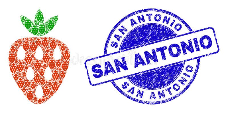 Rubber San Antonio Stamp And Strawberry Recursion Composition Of Self